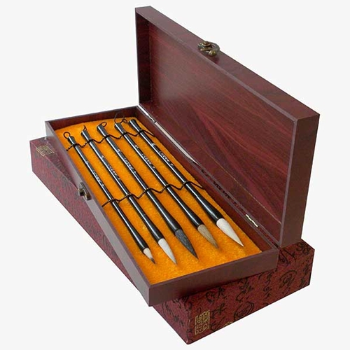 Sumi Brush Wooden Box Gift Set