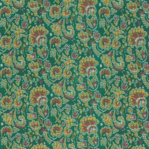 Chinese Brocade Paper- Peacock Feather Green 26x16.75" Sheet