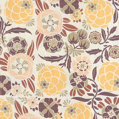 Rossi Decorated Papers from Italy - Liberty Flowers Yellow 28"x40" Sheet