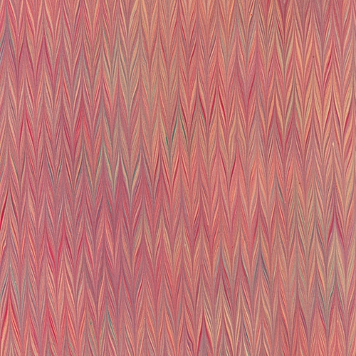 Handmade Italian Marble Paper- Zig Zag Red & Yellow 19.5 x 27" Sheet