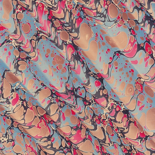 Handmade Italian Marble Paper- Spanish Wave Red, Blue, Black, Tan 19.5 ...