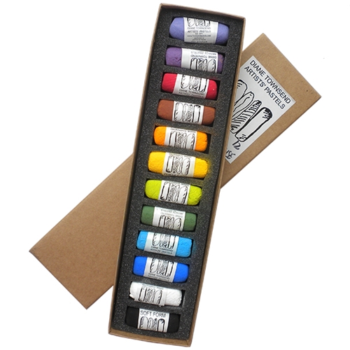 Diane Townsend Handmade Soft Pastel Sets Primary Colors Set of 12 Pastels