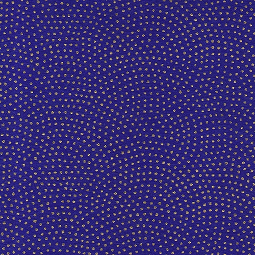 Swirling Metallic Gold Dots on Cobalt Blue 21x31" Sheet