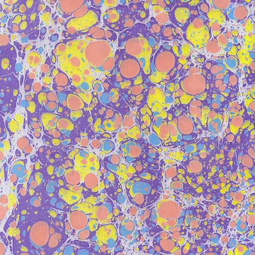 "NEW!" Handmade Italian Marble Paper- Bright Purple, Blue, Lemon ...