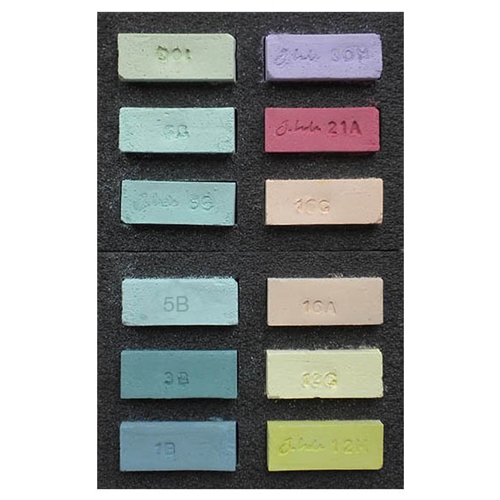 J. Luda Handmade Soft Pastels- Set of 12 Pale