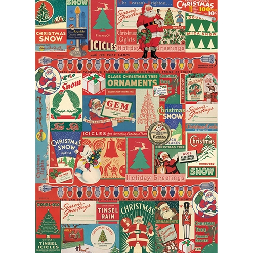 Cavallini Decorative Paper - Vintage Christmas Advertisements 20"x28" Sheet