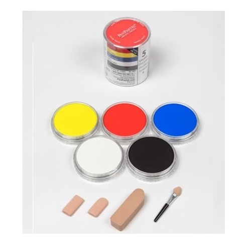 Pan Pastel Painting Set of Five (Five Primary Colors)
