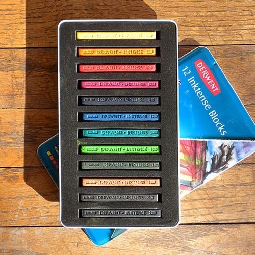 Derwent Inktense Block Set of 12 in a Tin